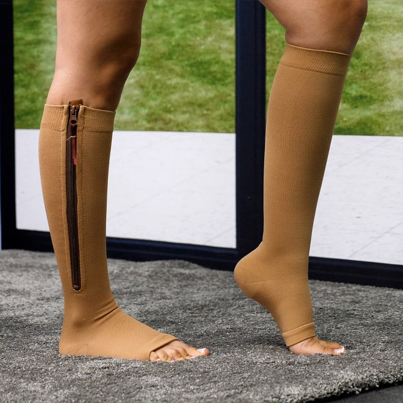 Compression stockings, Half anti varices with zipper | Bronwelys ...